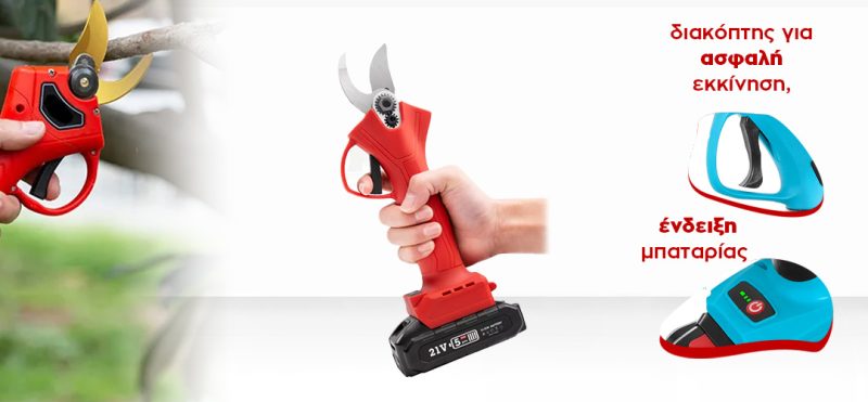 Ηλεκτρικο κλαδευτήρι με δύο μπαταρίες 24V - Lamazi store Προϊόντα ...